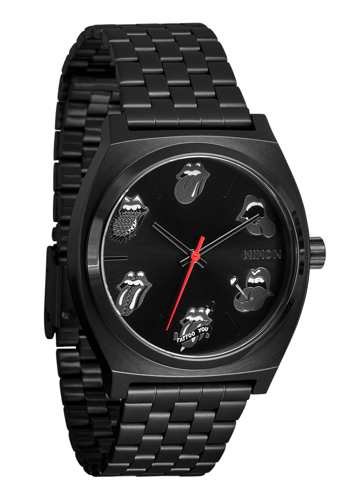 Rolling Stones Time Teller Watch | All Black | Unisex – Nixon CA