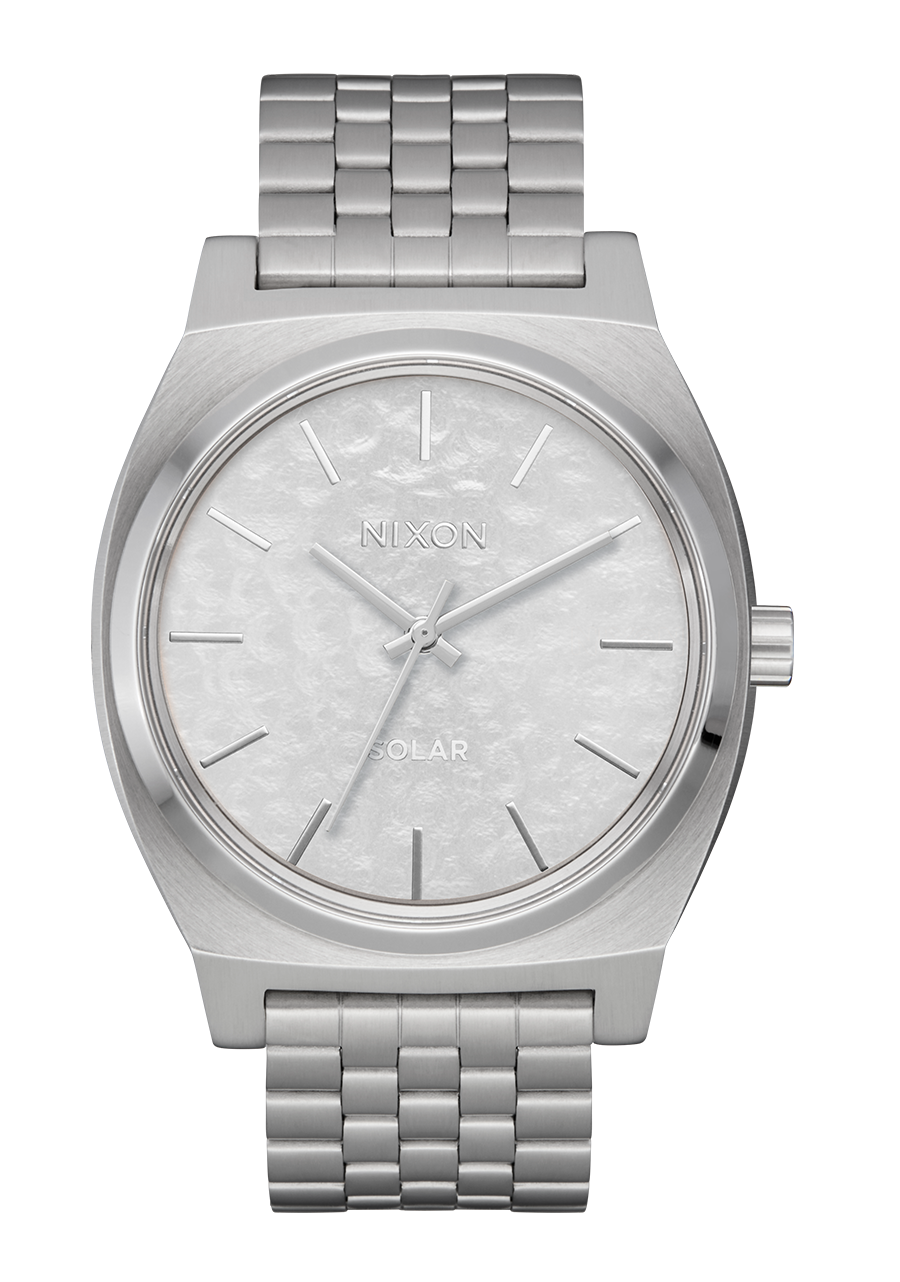 Time Teller Solar Watch | Silver / Snow | Unisex Light-Powered – Nixon CA